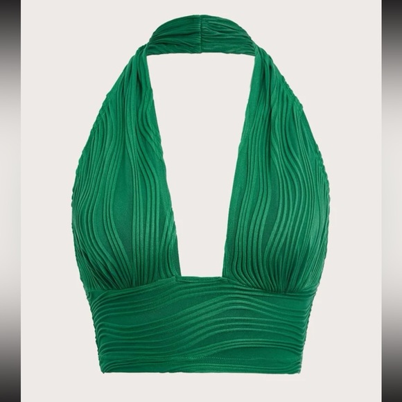 SHEIN | Tops | Icon Solid Backless Crop Halter Top | Poshmark